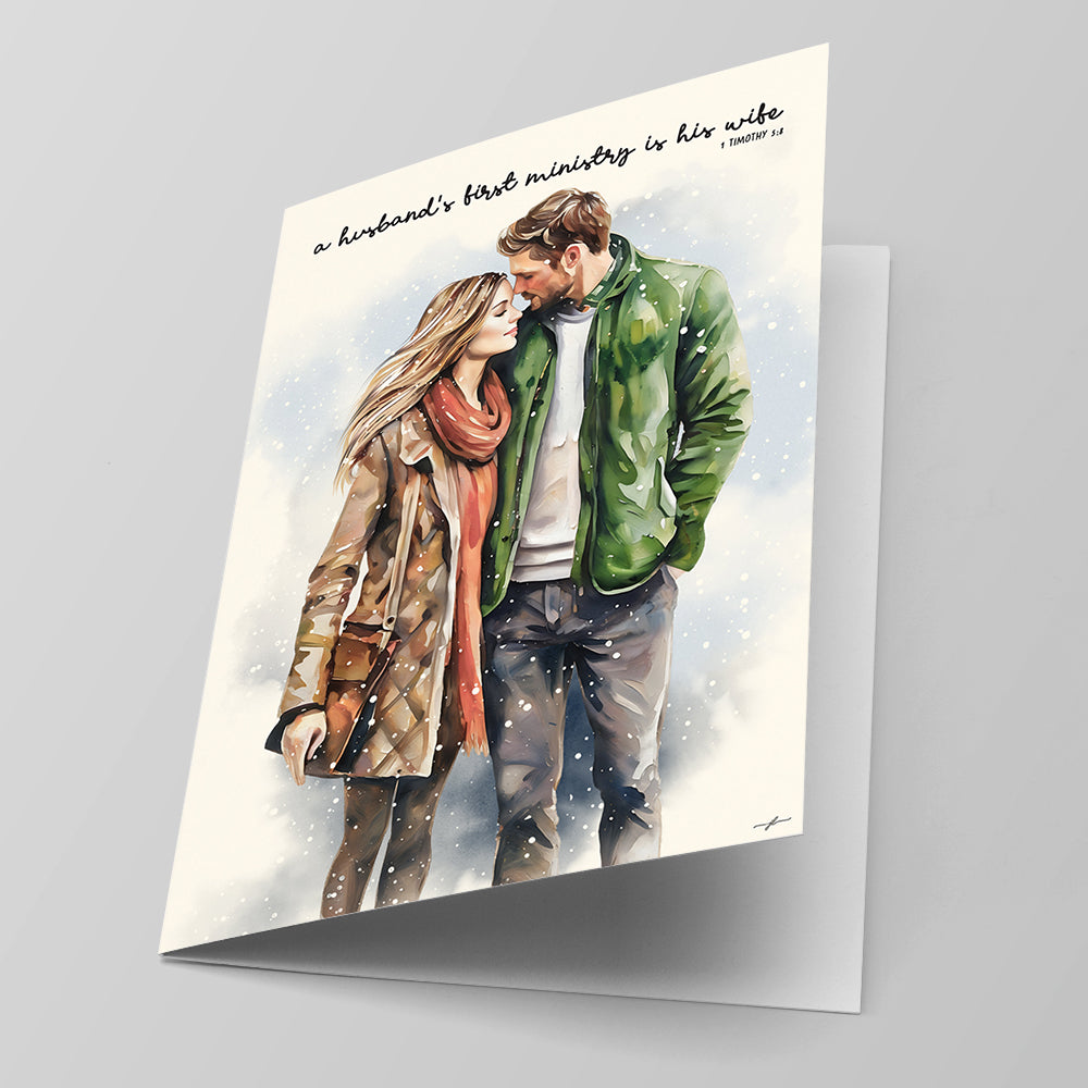 "1 Timothy 5:8" Christian Fine Art Greeting Card – Jenna Larco